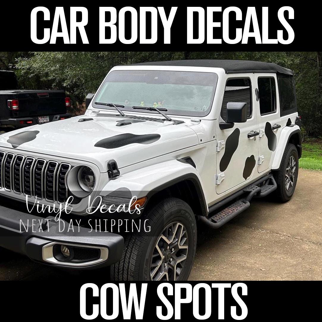 Cow Spots Car Decals: Extra Large Adhesive Vinyl Animal Print - Etsy