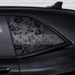Elegant Swirl Rose Pattern - Car Window Decals - Etsy