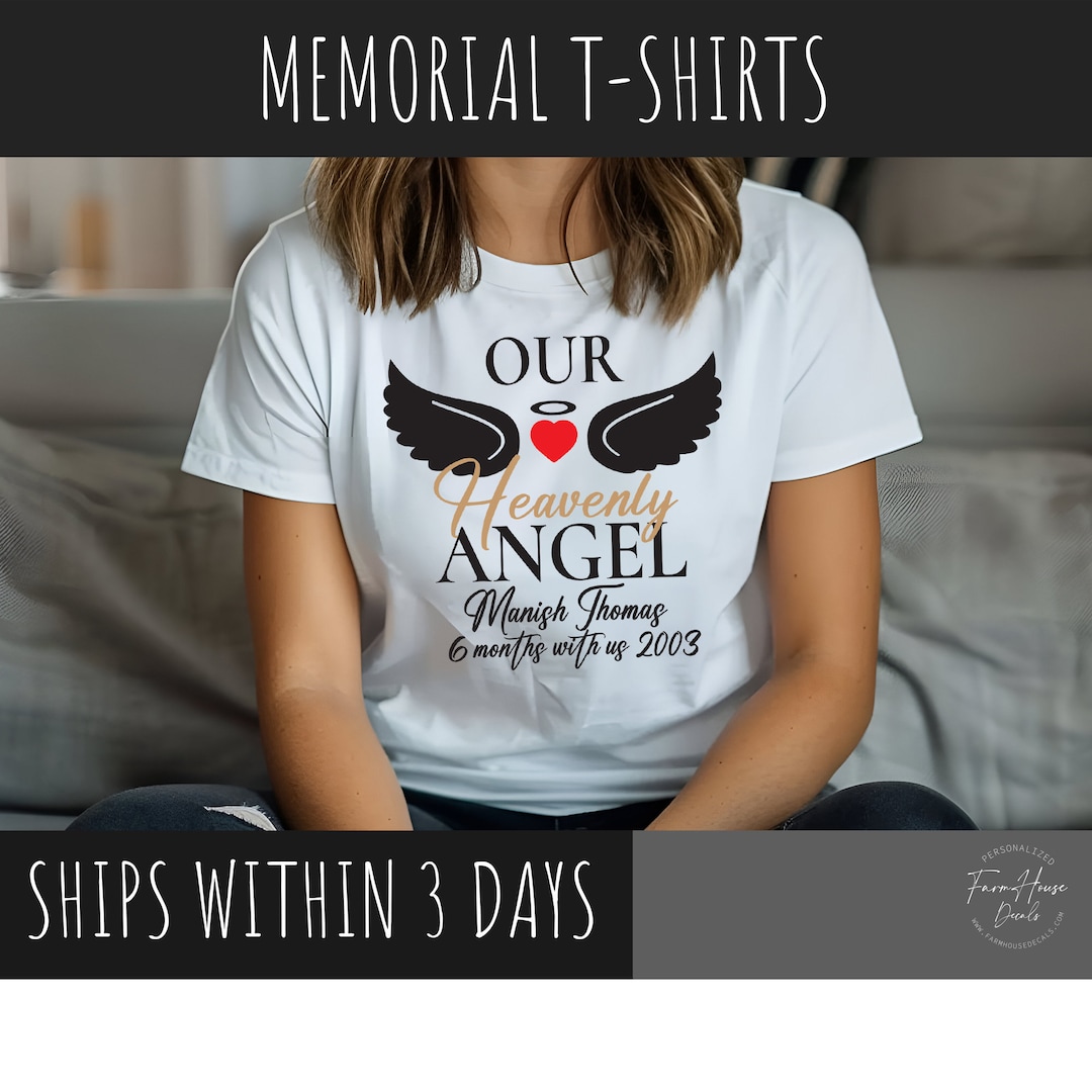 Memorial T-shirts, Personalized RIP, in Loving Memory T-shirt ...