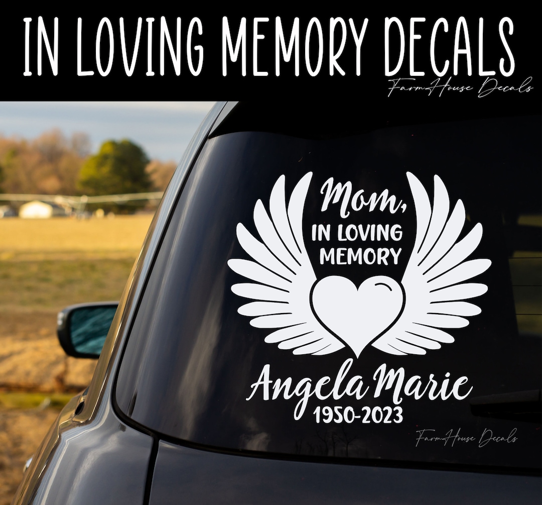 In Loving Memory Decal, Family Memorial Decal, Always in My Heart Decal ...