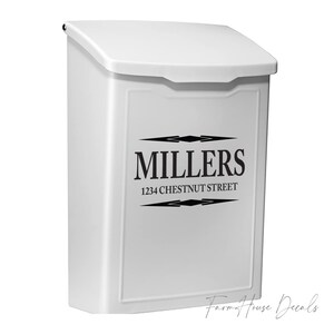 Personalized Apartment Mailbox Decal - Custom Name and Address Sticker ...