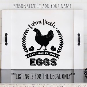 Chicken Farm Fresh Eggs | Farm Animals | Noodle Board Sticker | Farm ...