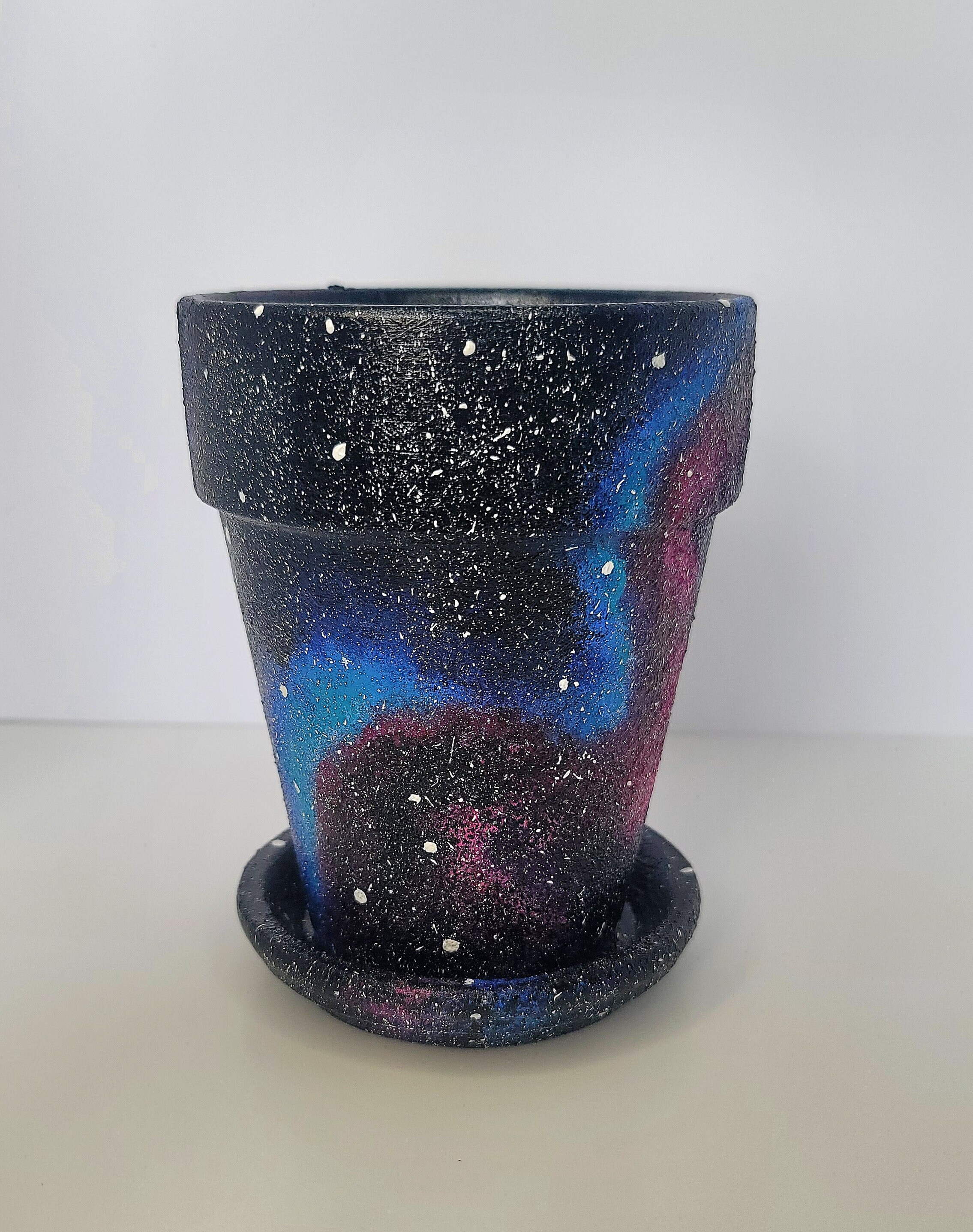 Flower Pots, Painted Pot, Terracotta, Galaxy Art, Space Decor, Galaxy ...