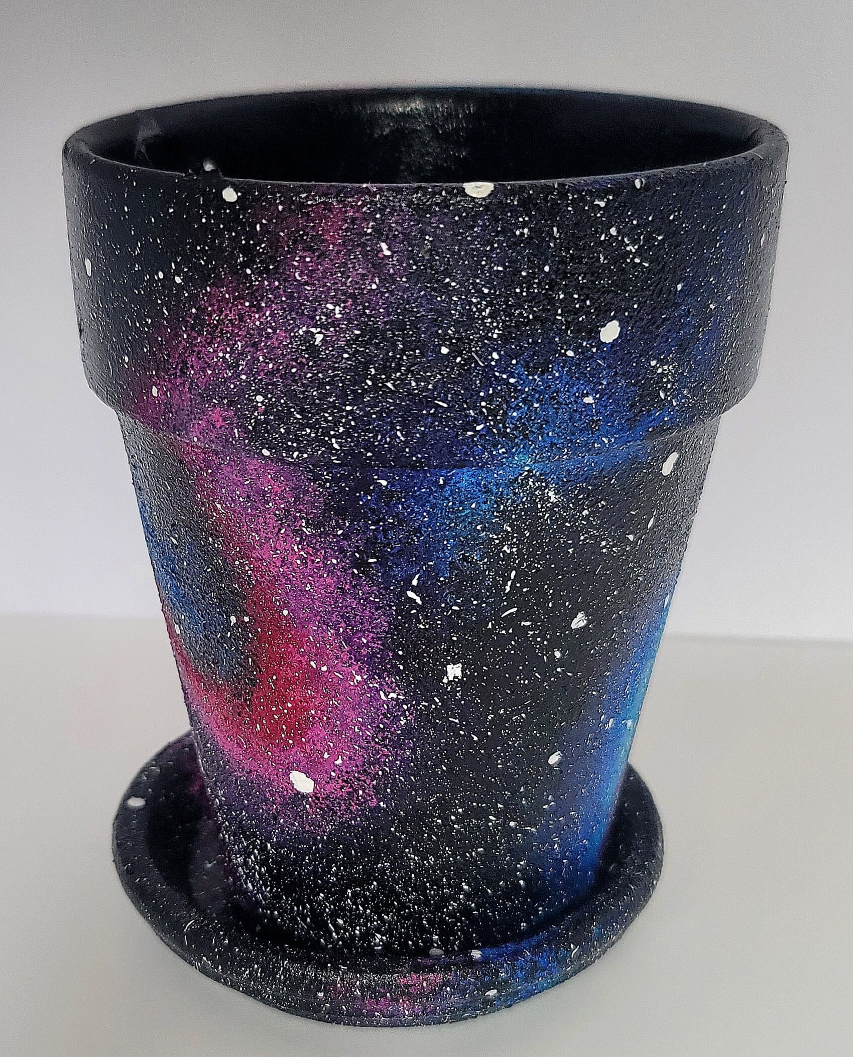 Flower Pots, Painted Pot, Terracotta, Galaxy Art, Space Decor, Galaxy ...