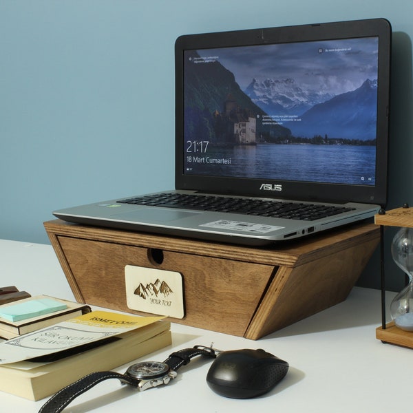 Wood Monitor Stand - Etsy