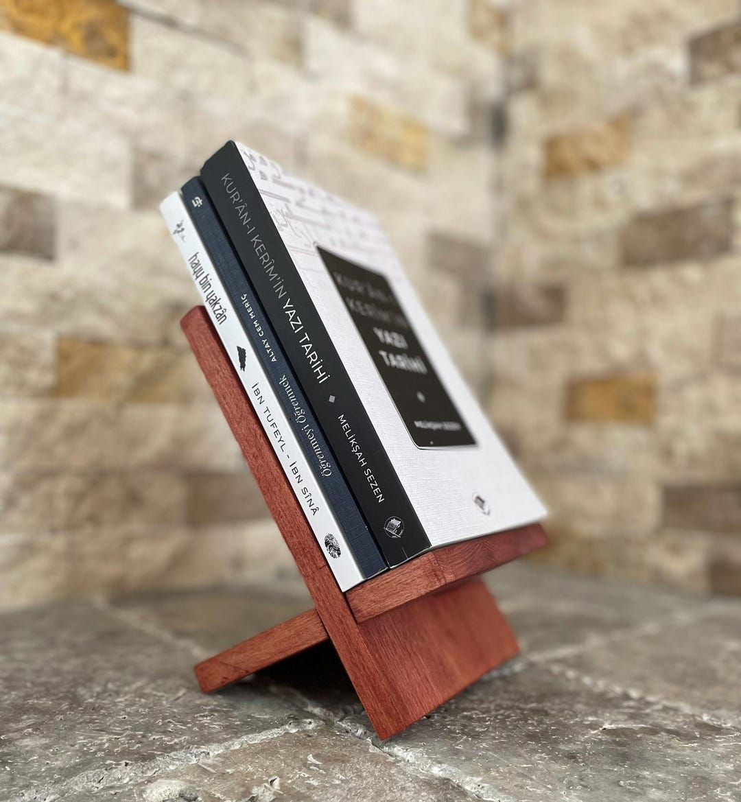 Handcrafted Wooden Recipe Holder - Cookbook Stand, Book Stand for ...