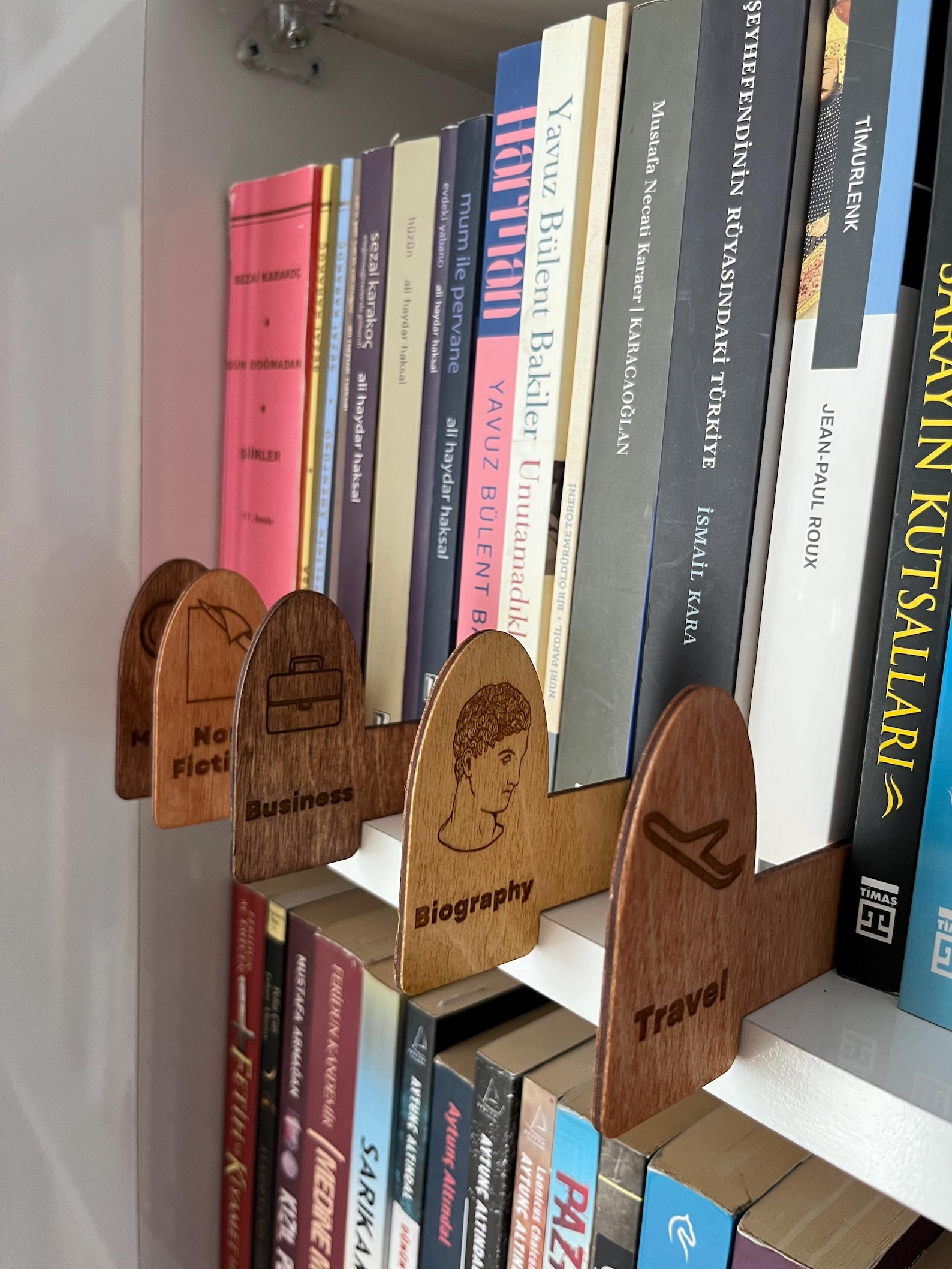 Customized Bookshelf Dividers: Library Organizers, Genre Labels & Book ...