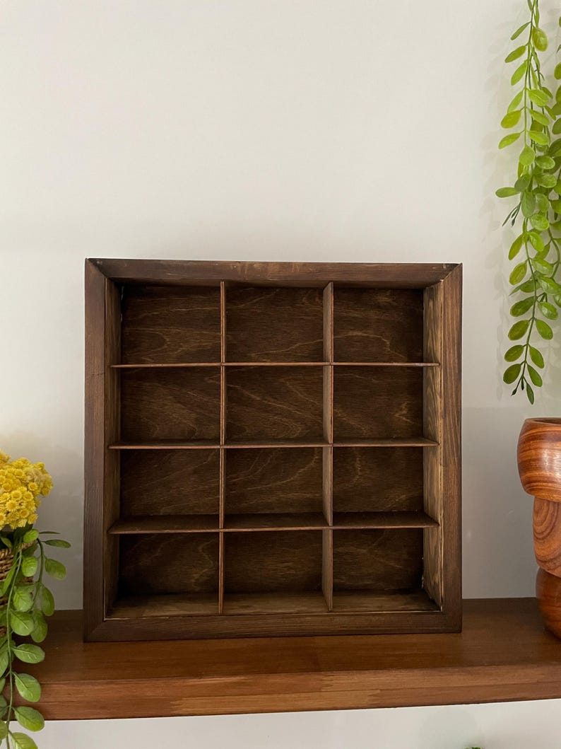 Travel Souvenir Shadow Box Wall Display Wooden Grid Case With Acrylic ...