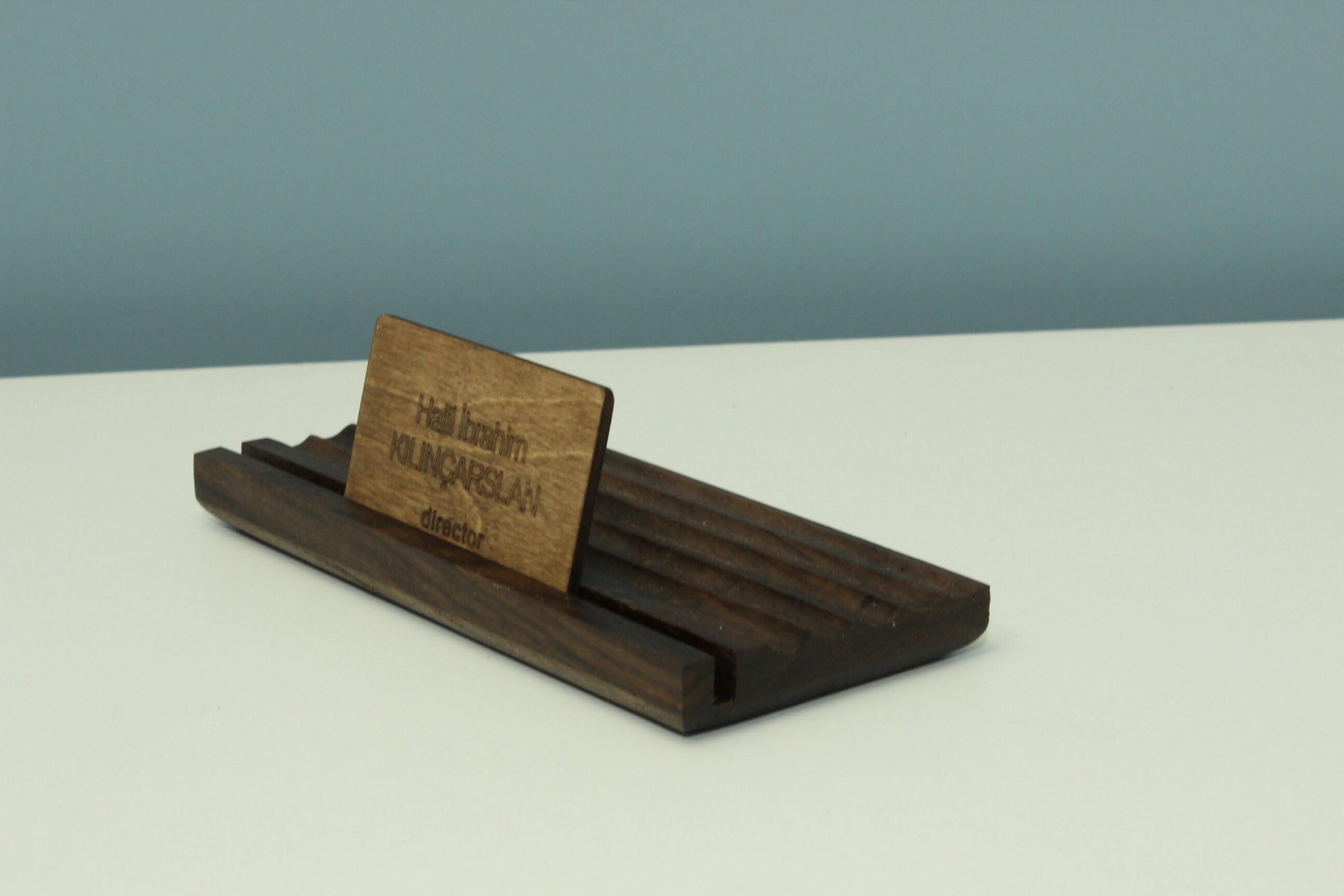 Premium Wooden Pen Tray With Card Stand Walnut Office Tray - Etsy