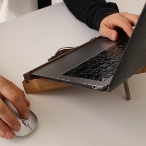 Adjustable Tiered Computer Stand With Built-in Book Reader, Portable ...