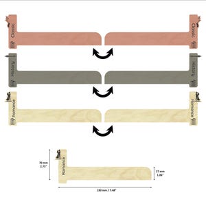 Personalized Wooden Book Shelf Dividers, Horizontal Genre Organizers ...