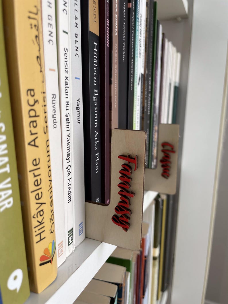 Customizable Library Dividers: Bookshelf Organization Set for Book ...