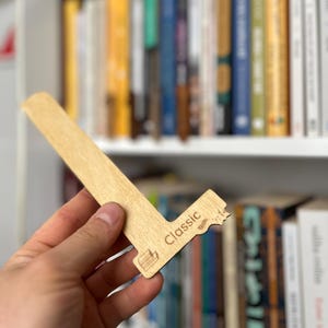 Personalized Wooden Book Shelf Dividers, Horizontal Genre Organizers ...