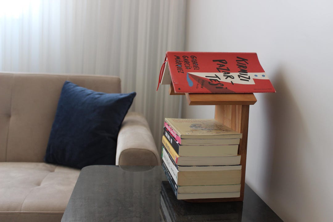 Rustic Wooden Book Stand and Book Page Holder, Personalized Gift for ...