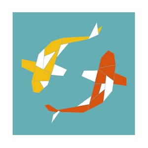 Koi Fish Paper Piecing Pattern, Carp, Koi Quilt Block Pattern, PDF ...