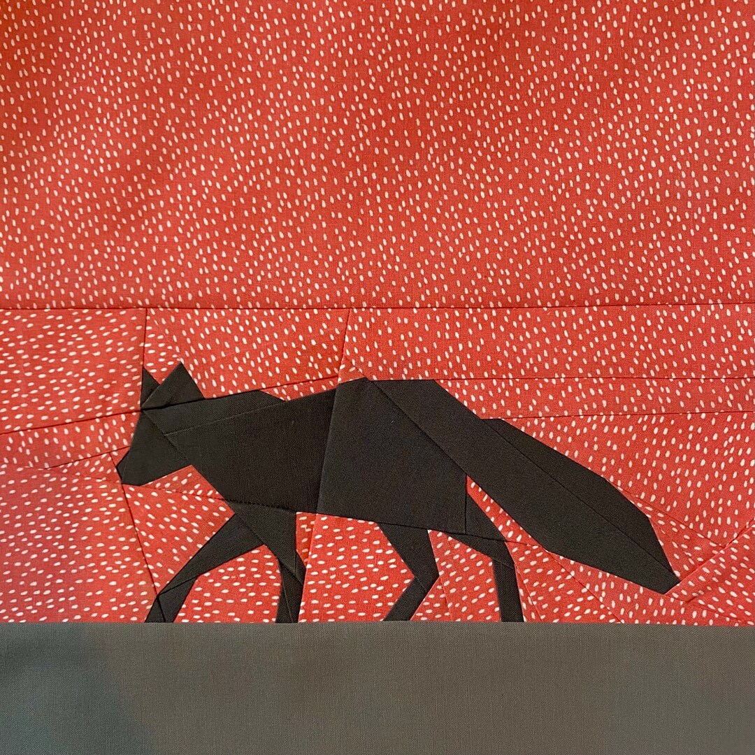 Animal Quilt Block Pattern, Fox Quilt, Fox Sewing Pattern, Fox ...