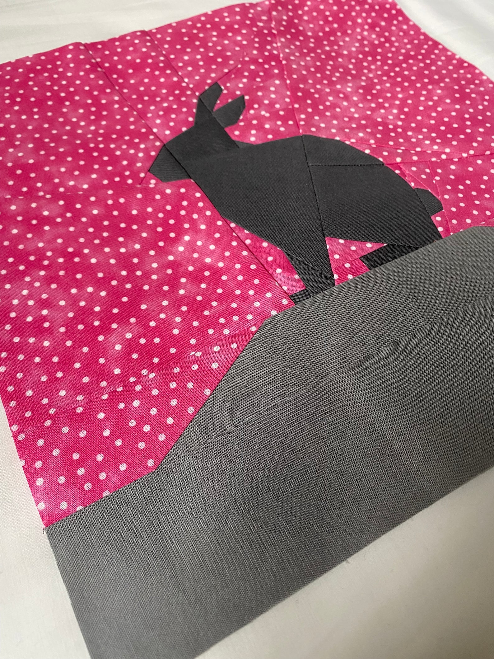 Animal Quilt Paper Piecing Pattern, Rabbit, Bunny, Hare, Animal Quilt ...