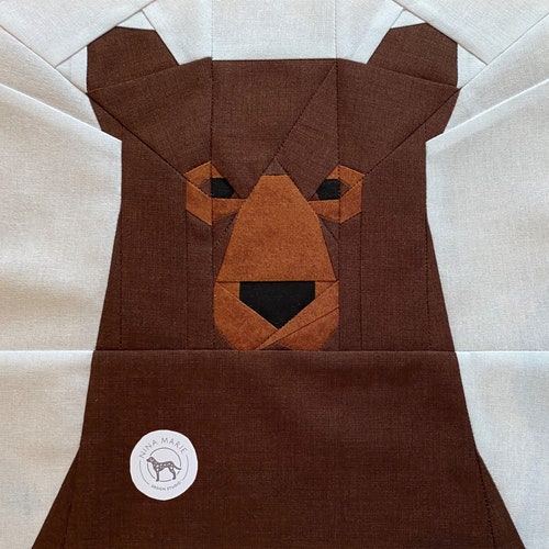 Bear Foundation Paper Piecing Pattern Bear FPP Animal PDF - Etsy