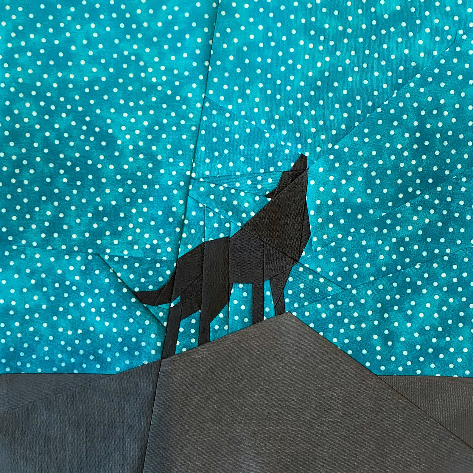 Animal Quilt Pattern, Wolf, Foundation Paper Piecing Pattern, PDF ...