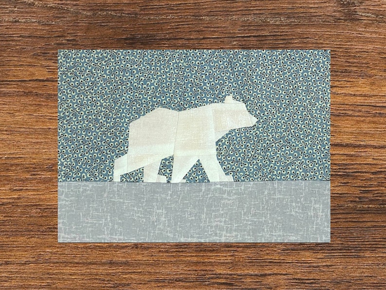 Bear Paper Piecing Pattern, Polar Bear, Grizzly Bear, PDF Animal ...