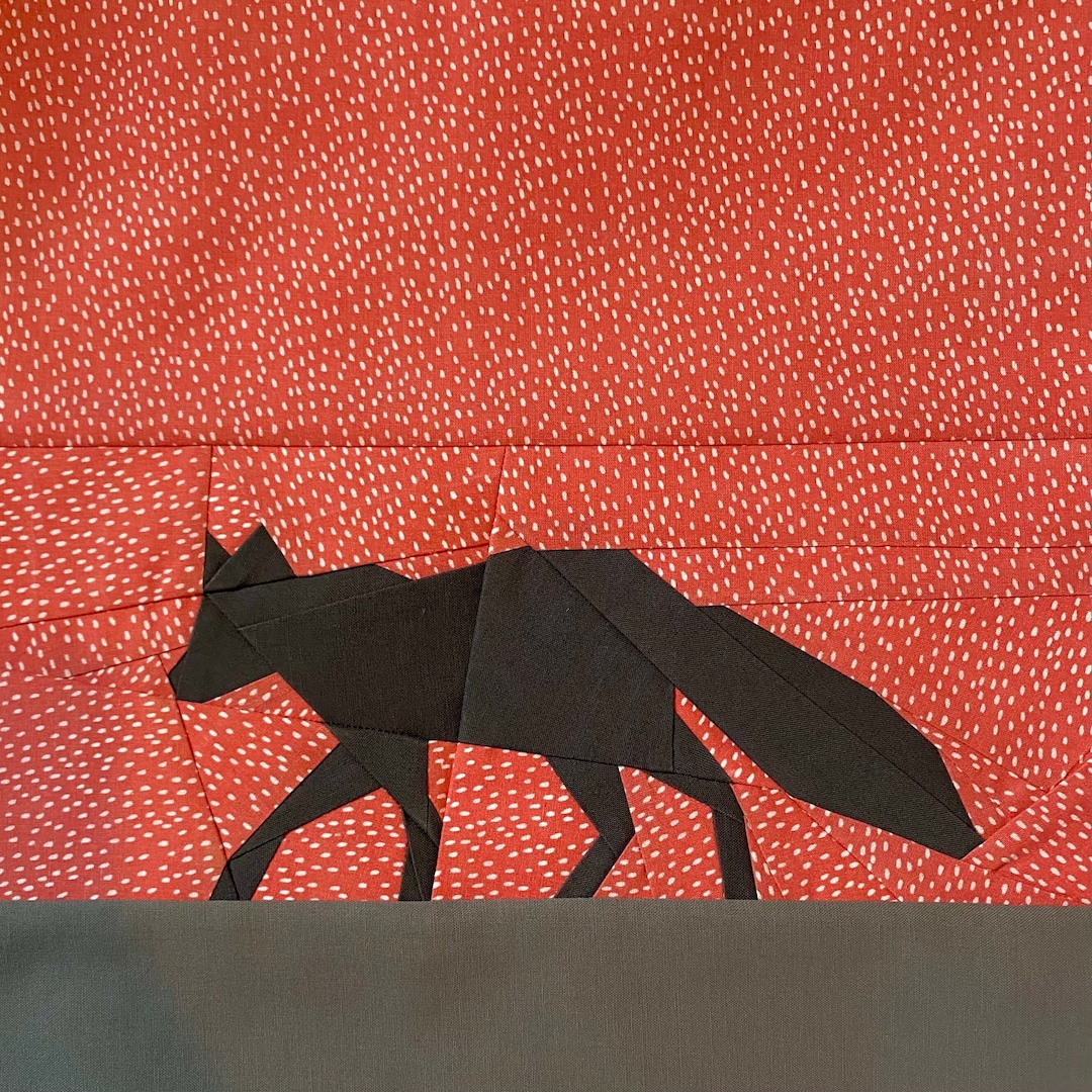 Animal Quilt Pattern, Fox Quilt, Fox Sewing Pattern, Fox Foundation ...