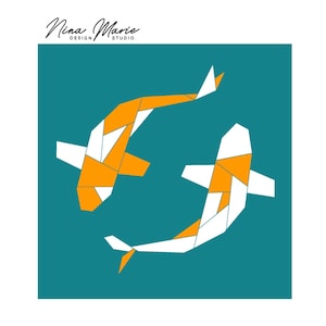 Koi Fish Paper Piecing Pattern, Carp, Koi Quilt Block Pattern, PDF ...