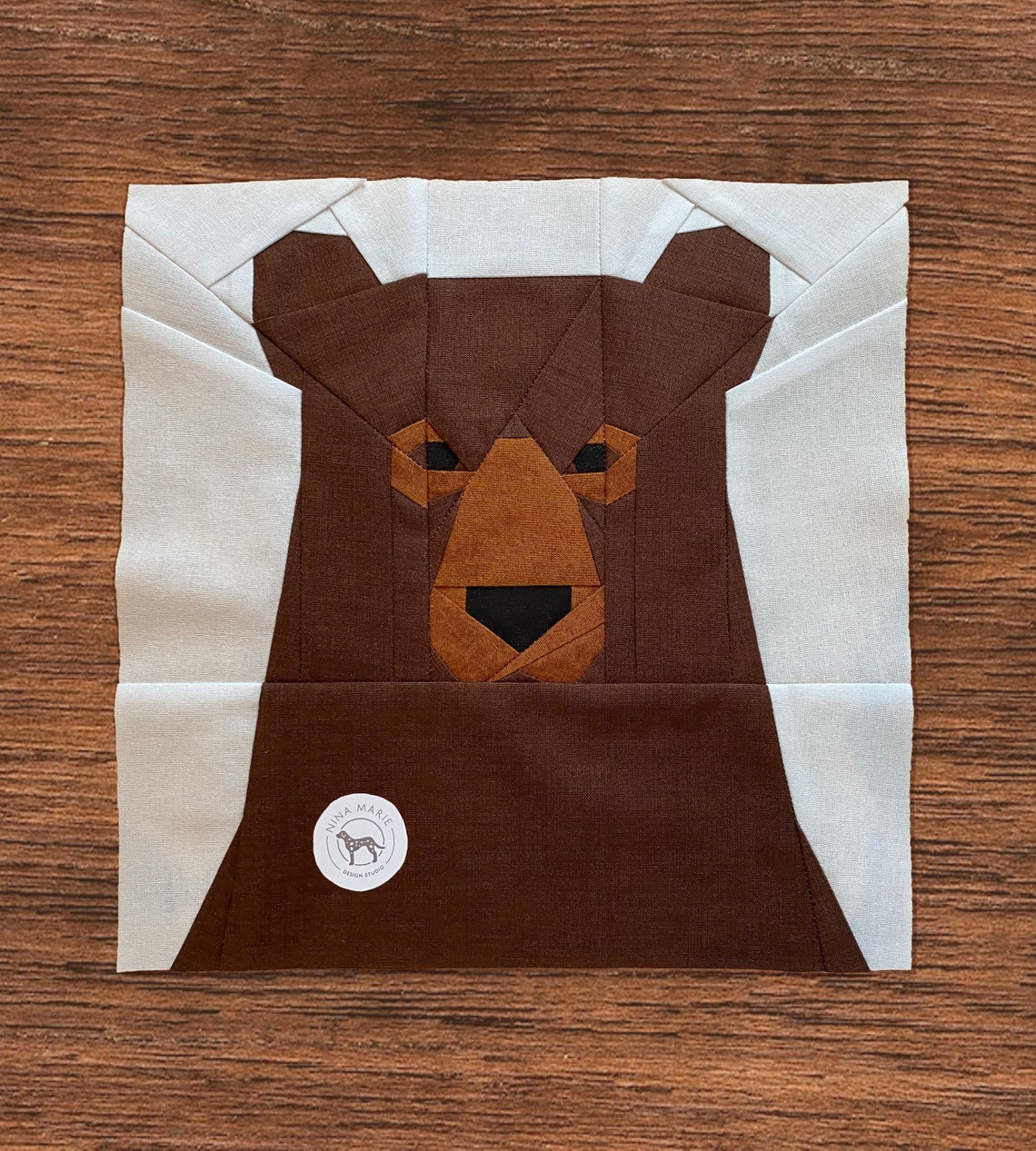 Bear Foundation Paper Piecing Pattern, Bear FPP, Animal PDF Sewing ...