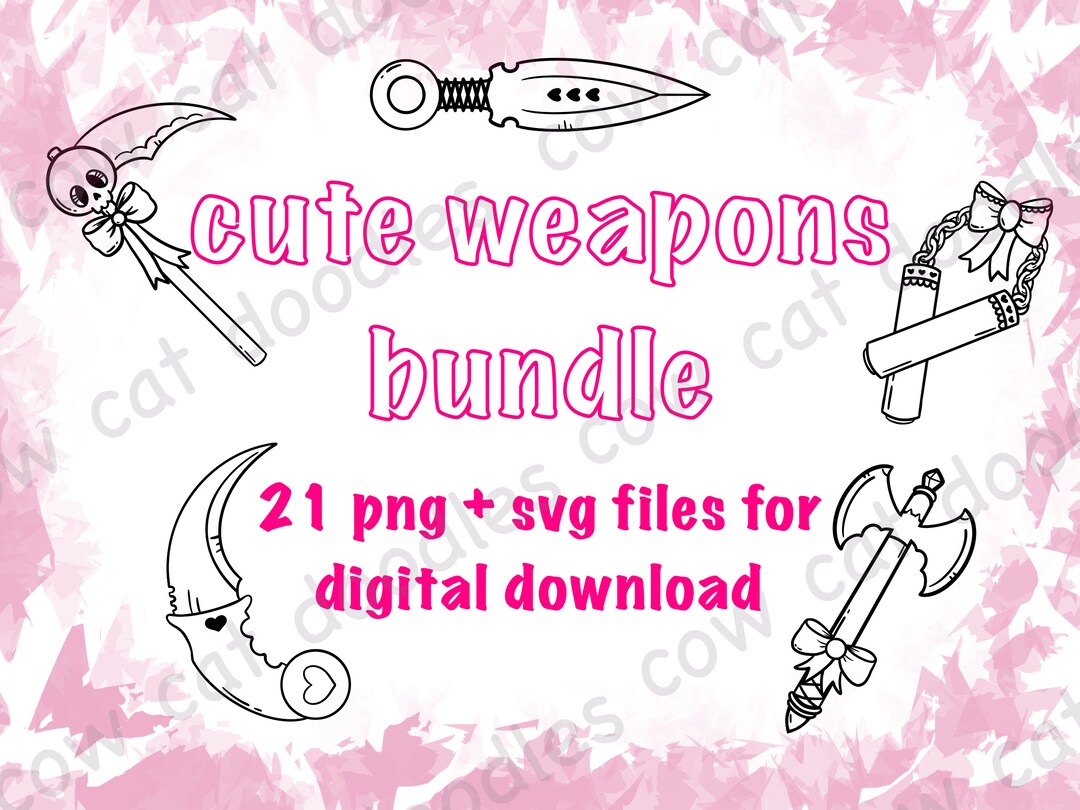 Cute Weapons Bundle 21 Creepy Cute Kawaii Weapon - Etsy