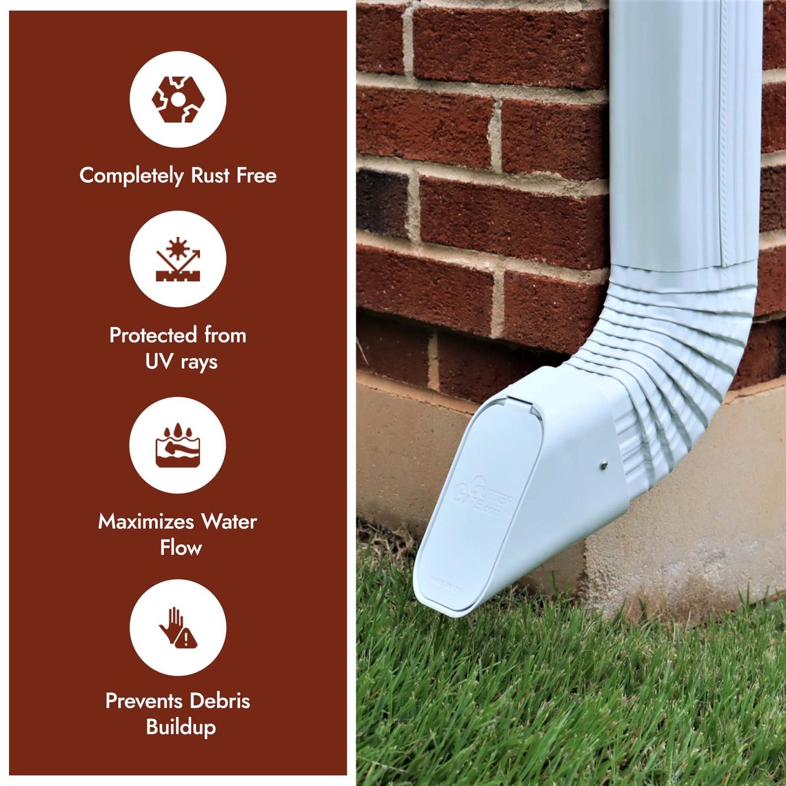 Guttergate Downspout Extension Type-b (3"x2" & 4"x3") - Etsy