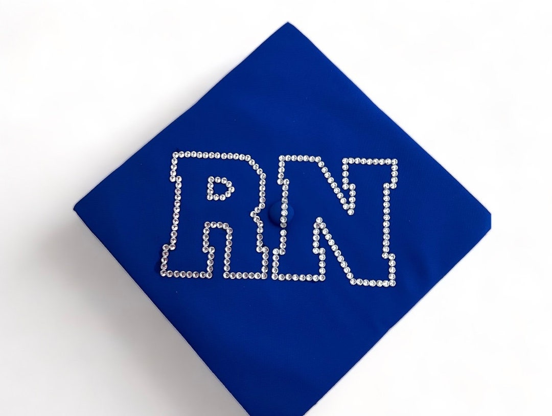 Custom RN Rhinestone Graduation Cap - Etsy