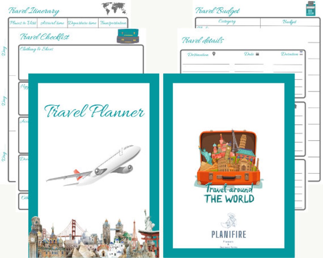 Printable Travel Planner and Organizer, Digital Product - Etsy