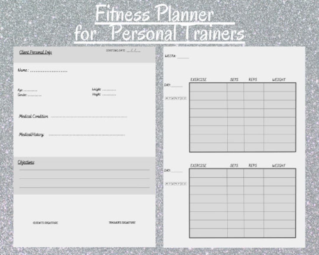 Printable Personal Trainer Planner - Etsy