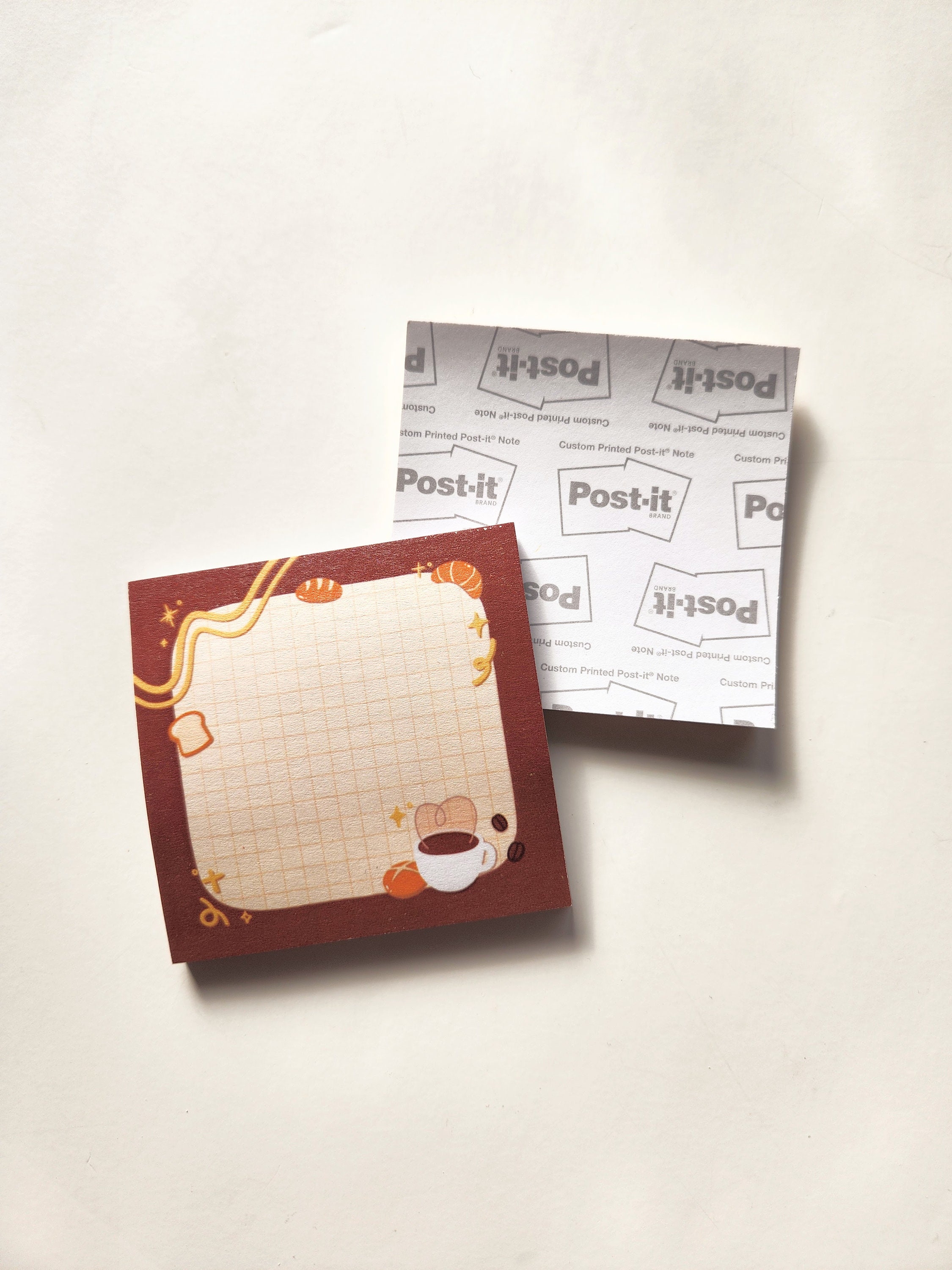 Coffee and Toast Sticky Notes/ Cosy Bakery Cafe Theme/ Cute Office ...