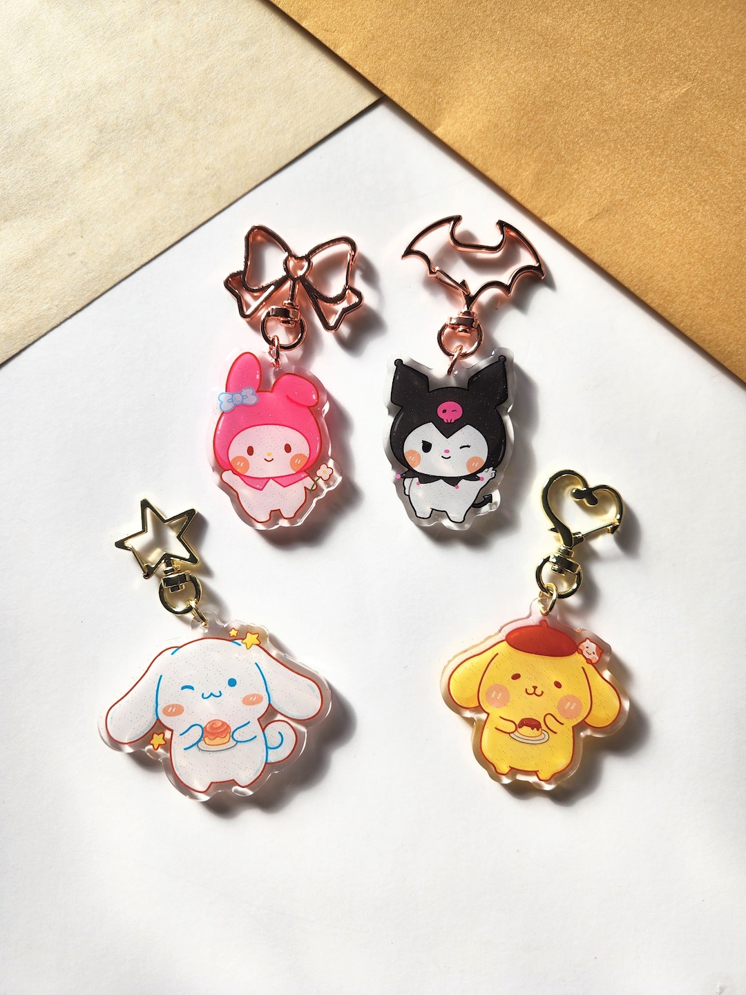 Chibi Keychain Series 3 / Double Sided Glitter Epoxy Acrylic / Cute ...