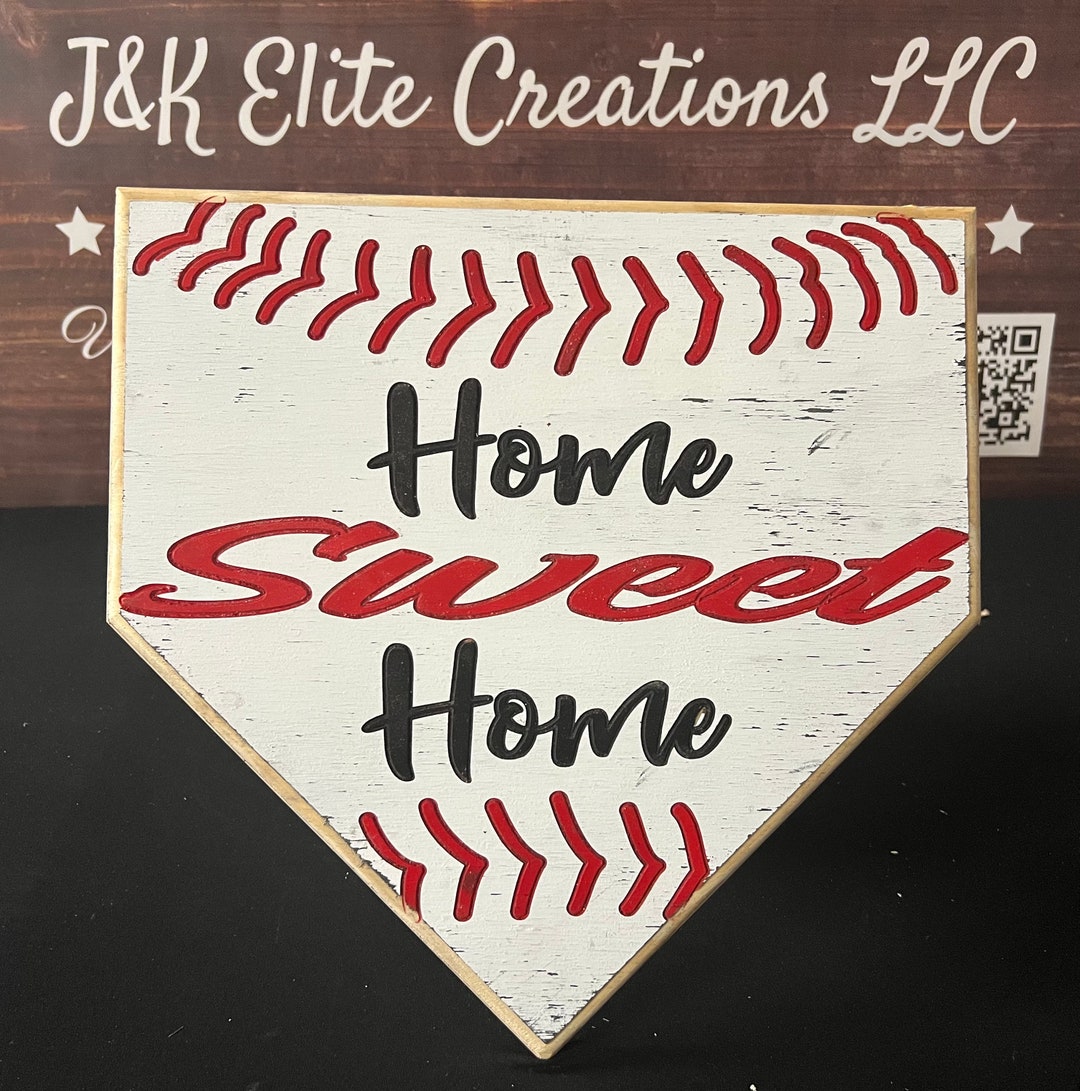 Personalized Baseball Home Plate Sign - Etsy