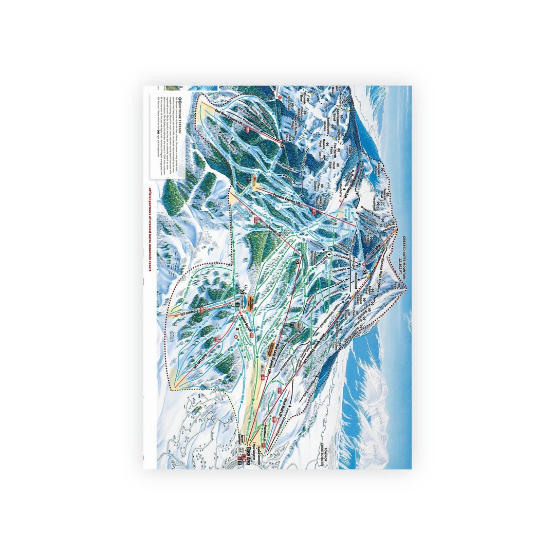 Crested Butte Gift Wrapping Paper Rolls, 1pc, Crested Butte Colorado ...