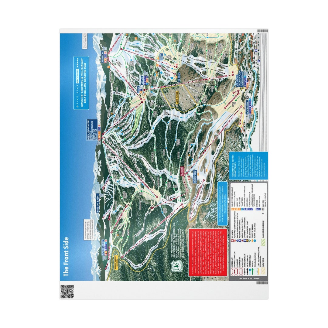 Vail Ski Resort Map Wrapping Paper, Vail Gifts, Colorado Ski Map ...