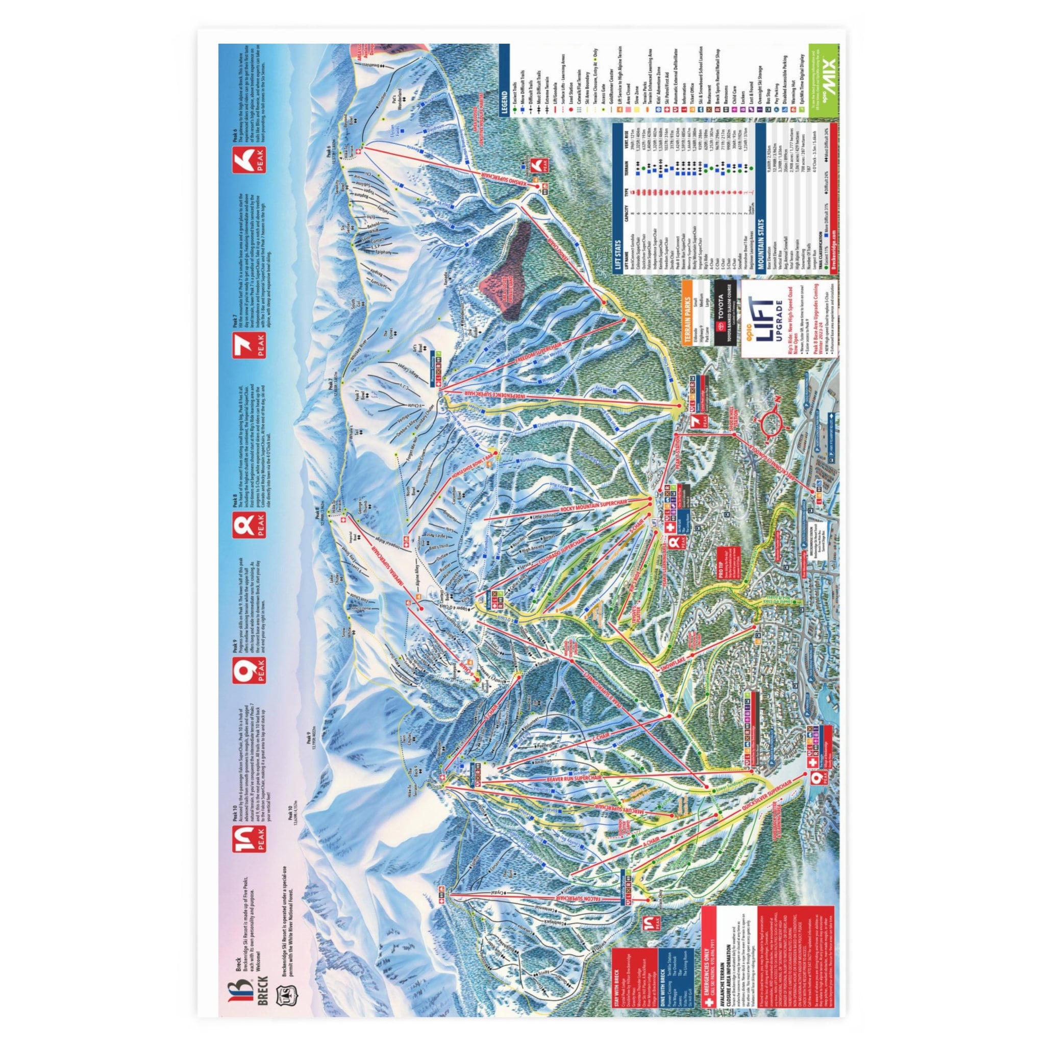 Breckenridge Ski Map Wrapping Paper, Unique Wrapping Paper, Colorado ...