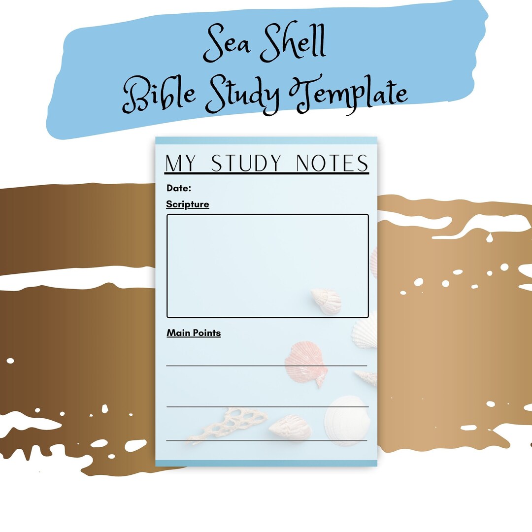 Sea Shells | Printable Bible Study and Devotional Sheet | in Depth ...