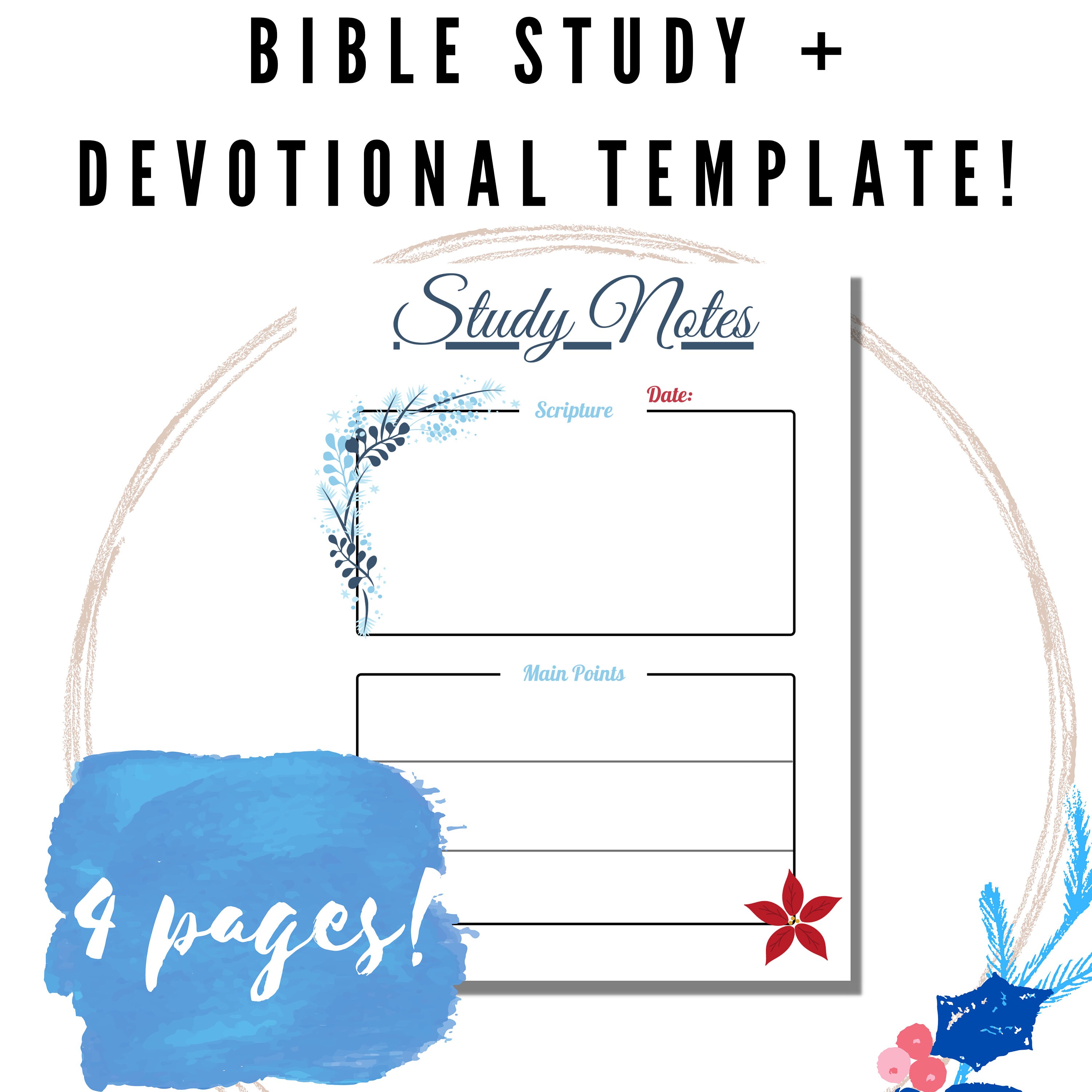 Winter Themed | Printable Bible Study and Devotional Sheet | in Depth ...