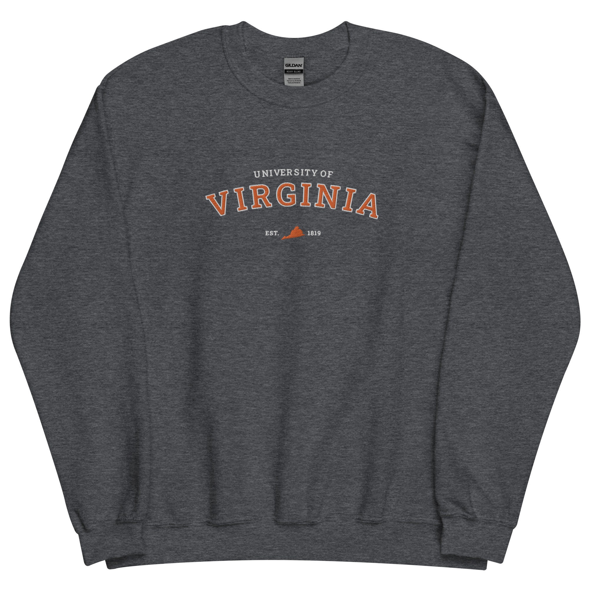 University of Virginia Sweater Embroidered Crewneck Vintage ...
