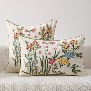 Embroidered Pillow - Etsy