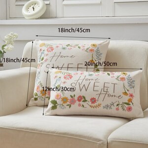 Home Sweet Home Spring Flowers Garden Embroidery Decorative - Etsy