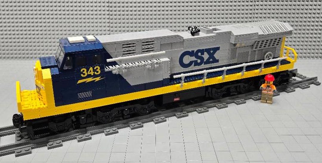 Custom Train CSX Es44ac Engine Lbg/dark Blue "please Read Description ...