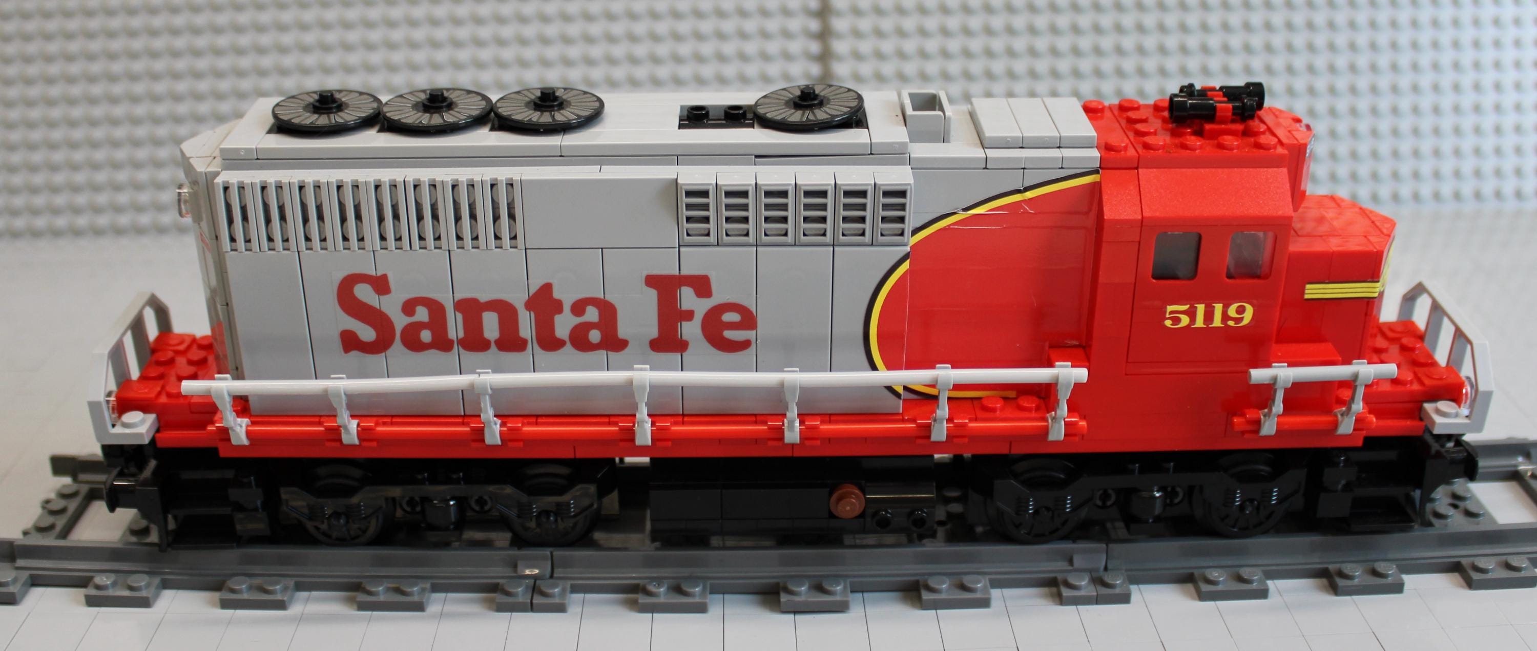 Custom Train Santa Fe GP40 Red Version Engine "please Read Description" - Etsy