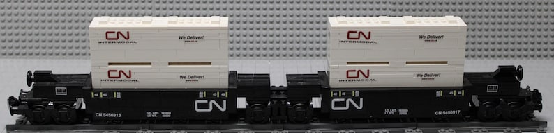 Custom Train Canadian National Intermodal Doublestack Container Car ...