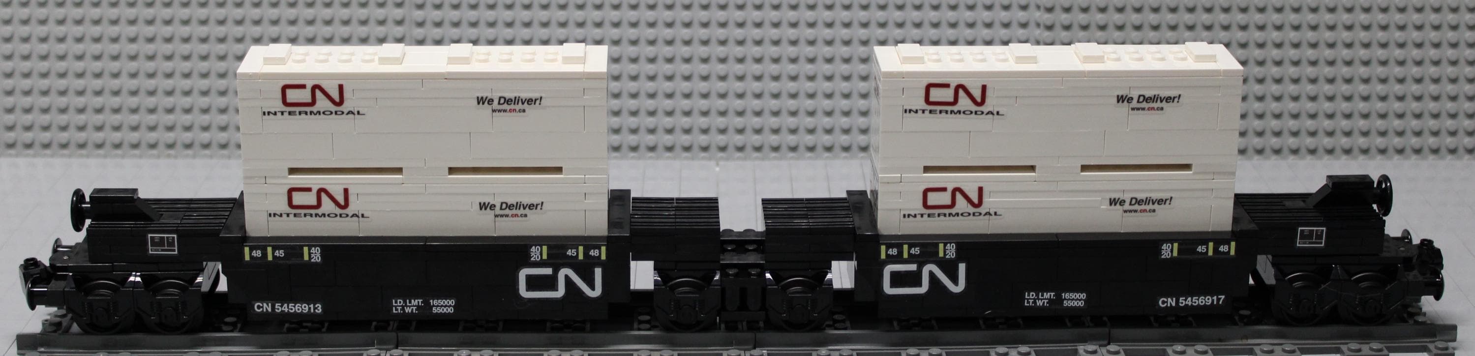 Custom Train Canadian National Intermodal Doublestack Container Car ...
