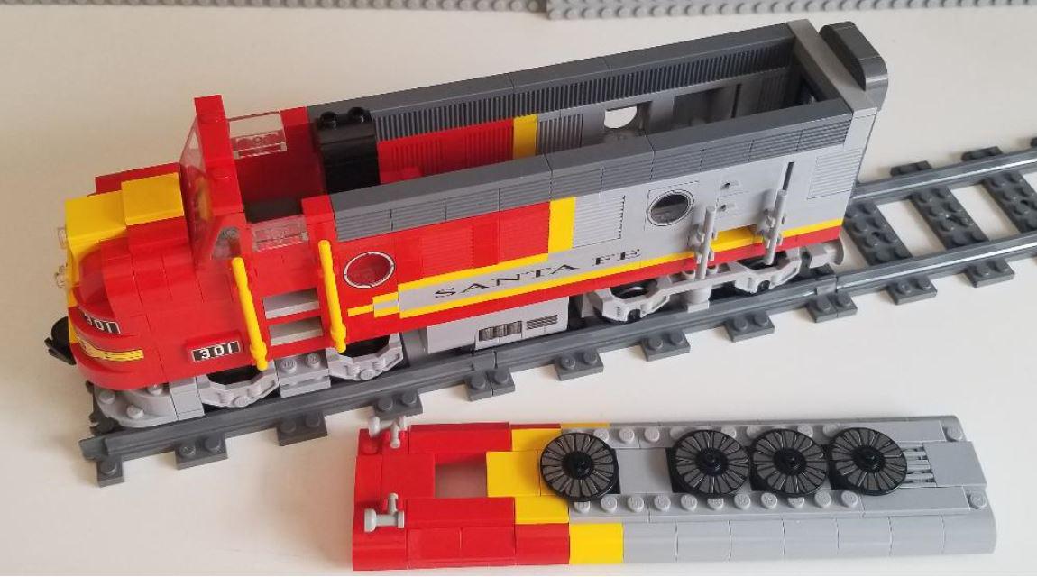 Custom Train Santa Fe F7 A & B Units Red Bonnet AKA Warbonnet "please ...