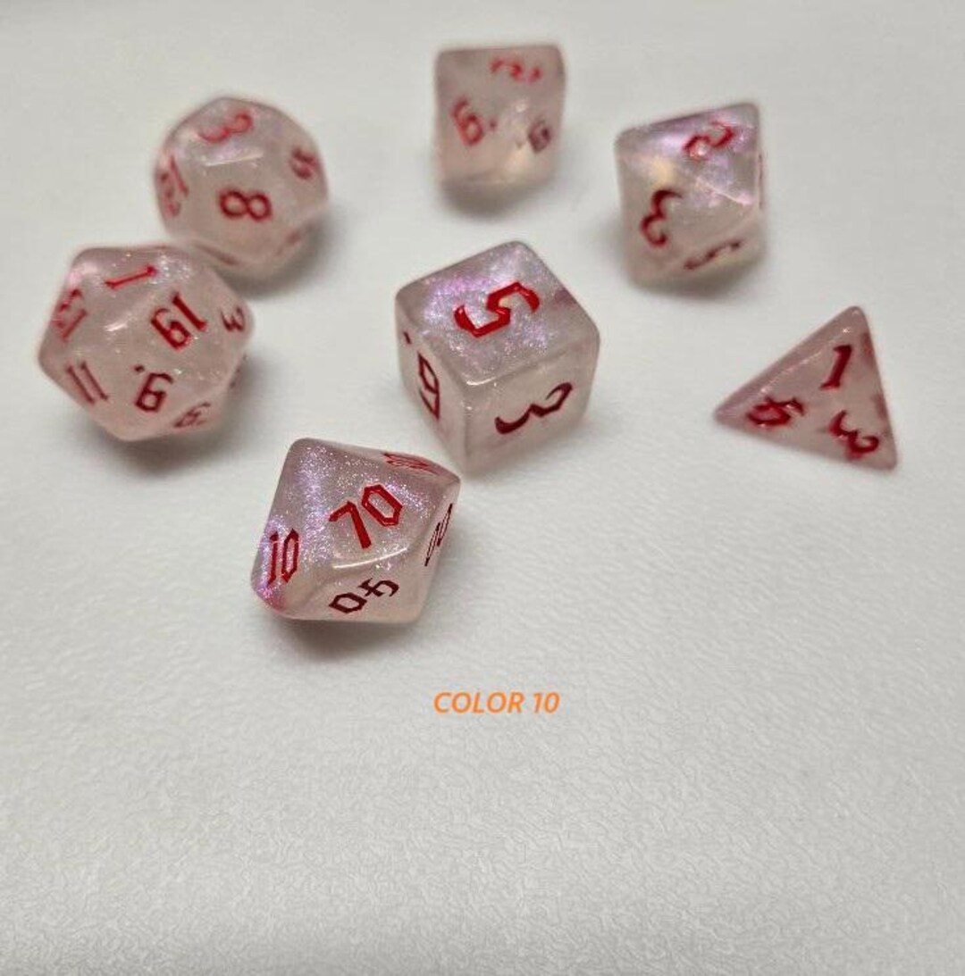 7 Piece Acrylic, Gaming, RPG, Heroquest Retro Font Style for Board Game ...