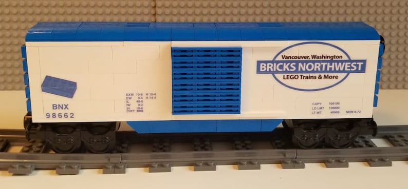 Custom Train Bricks Northwest Boxcar "please Read Description" - Etsy